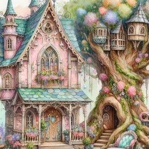 50 Images Fantasy Tree House: Digital Art, Printable Download ...