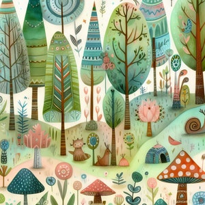 47 Images Whimsical Forest Images Digital Art Printable Instant Digital ...