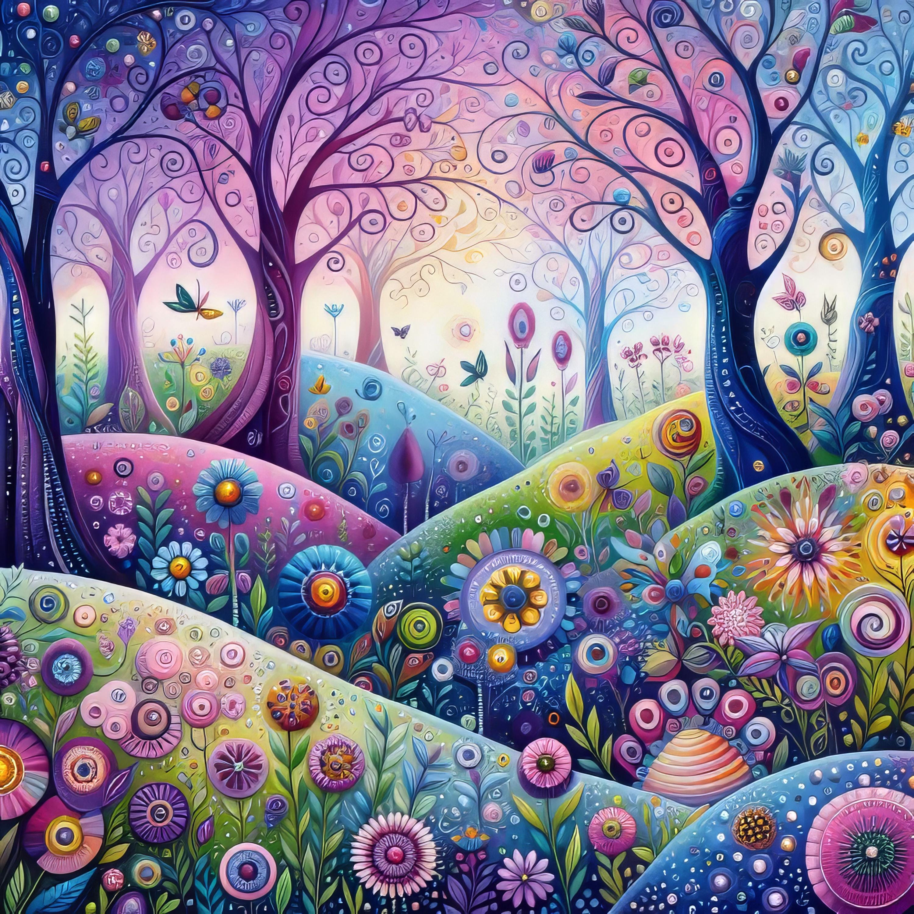 50 Images Spring Forest Fantasy Images Digital Art Printable Kit ...