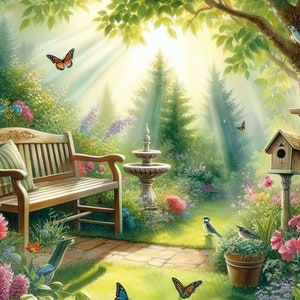 60 Images Backyard Garden Images Digital Art Printable Instant Digital ...