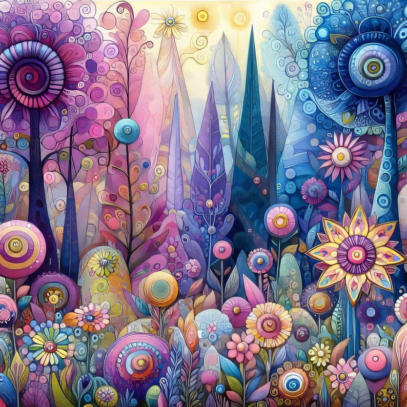 50 Images Spring Forest Fantasy Images Digital Art Printable Kit ...