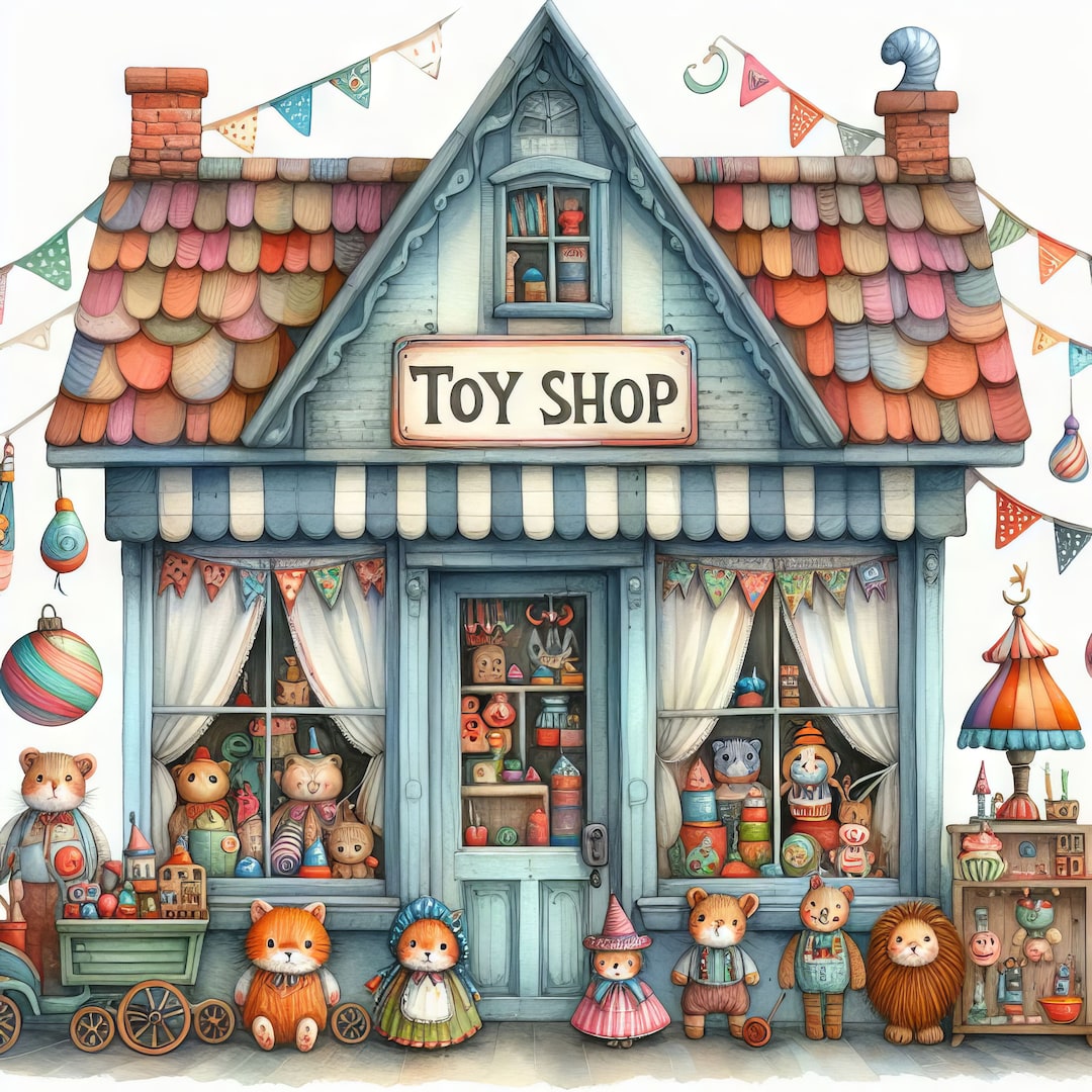 57 Images Whimsical Toy Shop: Printable Digital Download, Vintage ...