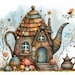 58 Images Whimsical Teapot House Images Digital Art Kit Printable Kit ...