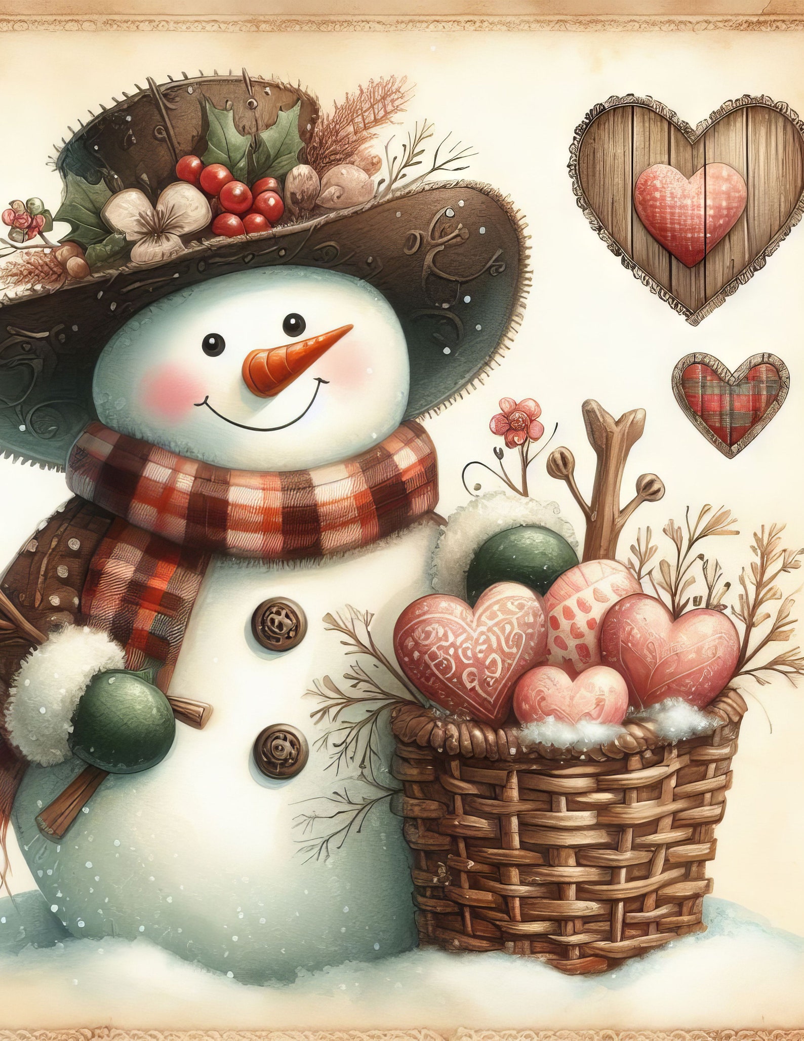 42 Images Valentine Snowman Images Digital Art Printable Instant ...