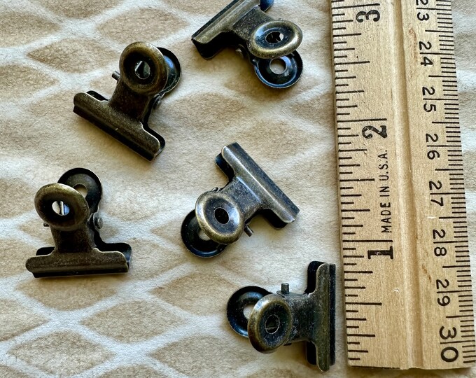 Set of 5 Bronze Bulldog Clips, Planner Clips, TN Accessories, Journal ...