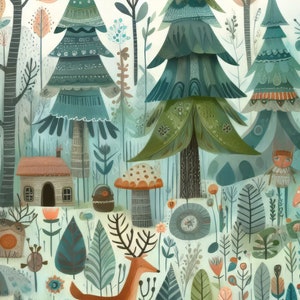 47 Images Whimsical Forest Images Digital Art Printable Instant Digital ...
