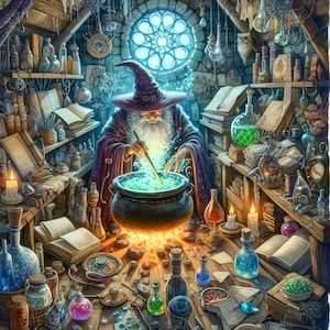 50 Images Wizard's Workshop Images Digital Art Printable Kit Instant ...