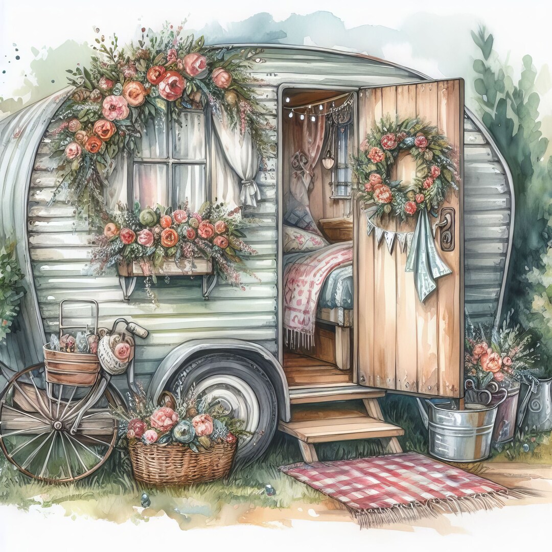 55 Images Cozy Trailer Images Digital Kit Digital Art Printable Instant ...