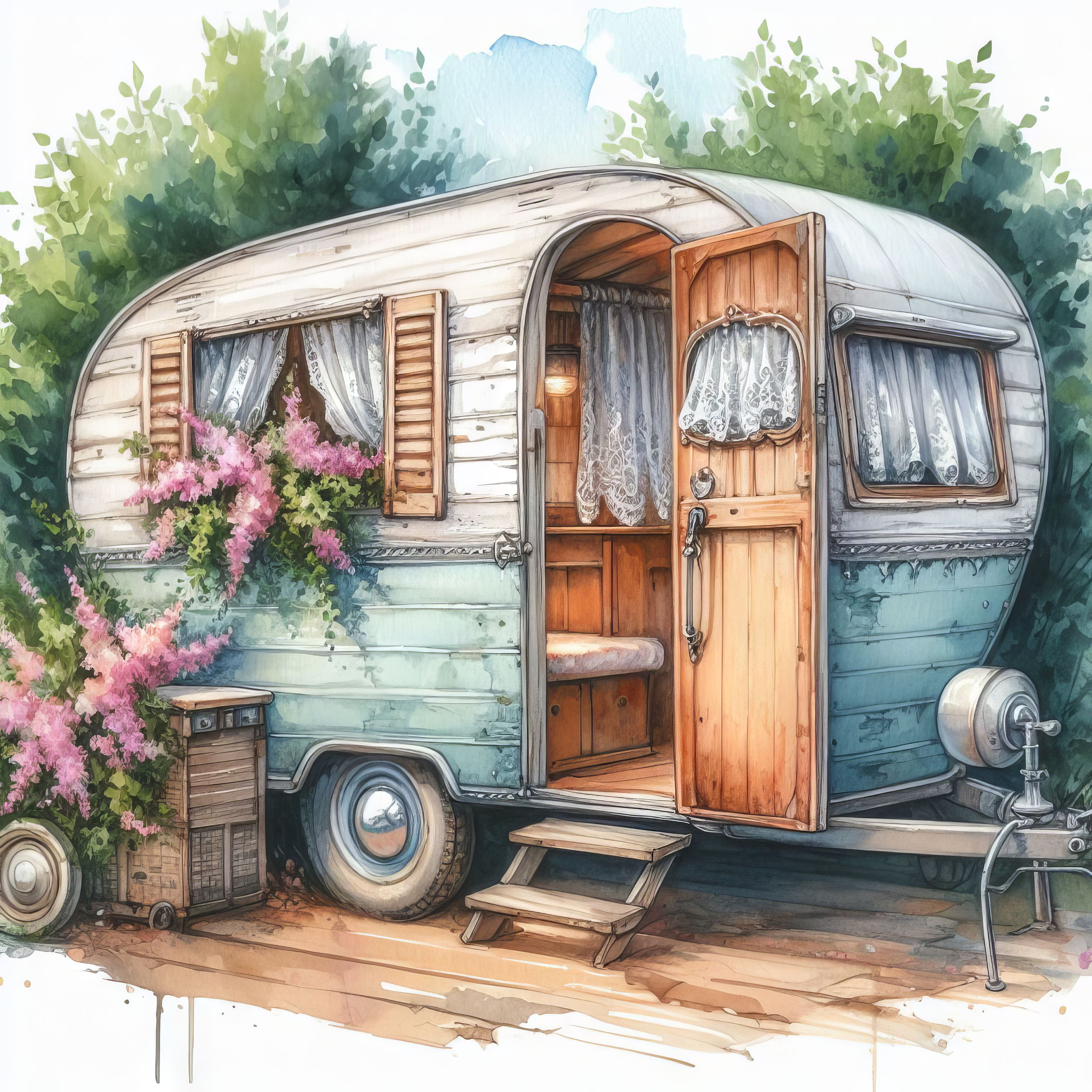 55 Images Cozy Trailer: JPG Images Digital Kit Digital Art Printable ...