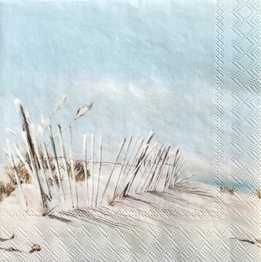 Decoupage Napkin, 5 X 5, Beach Dunes, Decoupage Napkins, Beach Napkin ...