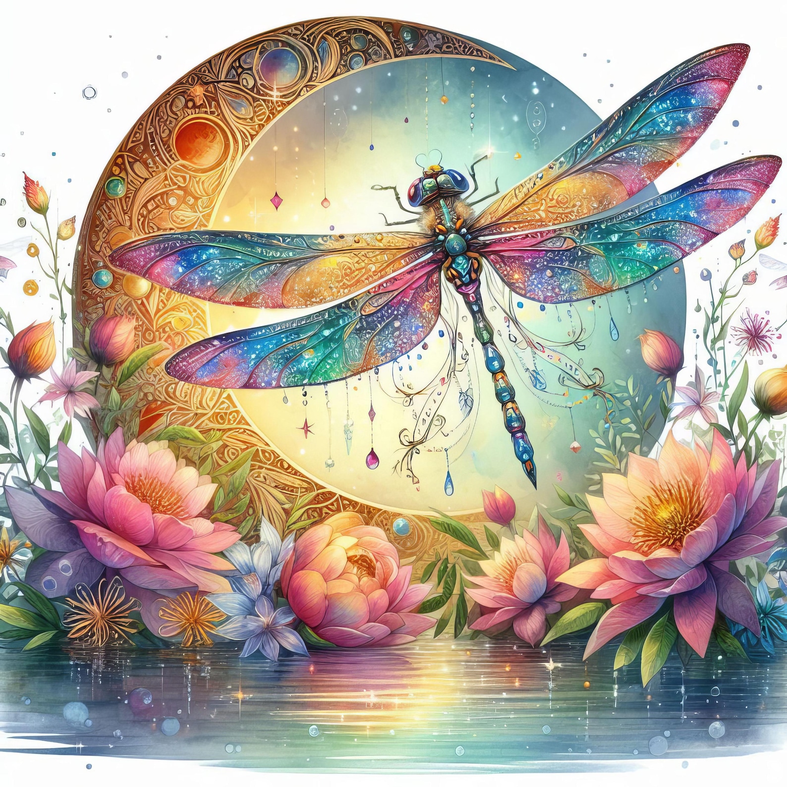 47 Images Sparkling Dragonflies Images Digital Kit Printable Kit ...