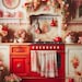 40 Images Retro Red Kitchen Images Digital Art Printable Kit Instant ...