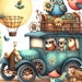 44 Images Whimsical Car Images Digital Art Printable Instant Digital ...