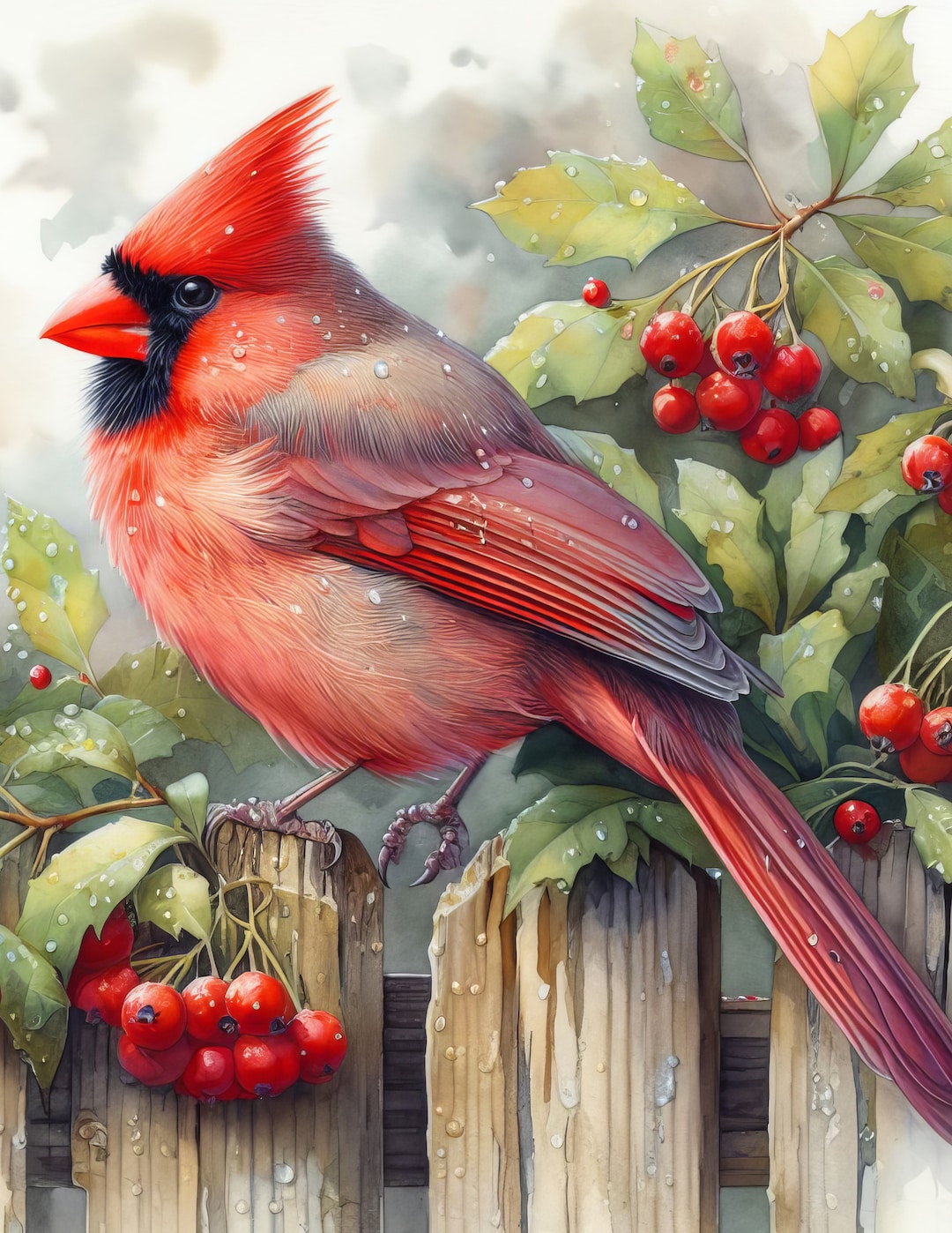 63 Images Cardinal Images Bird Digital Art Printable Instant Digital ...