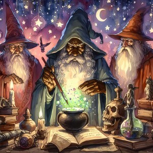 50 Images Wizard's Workshop Images Digital Art Printable Kit Instant ...