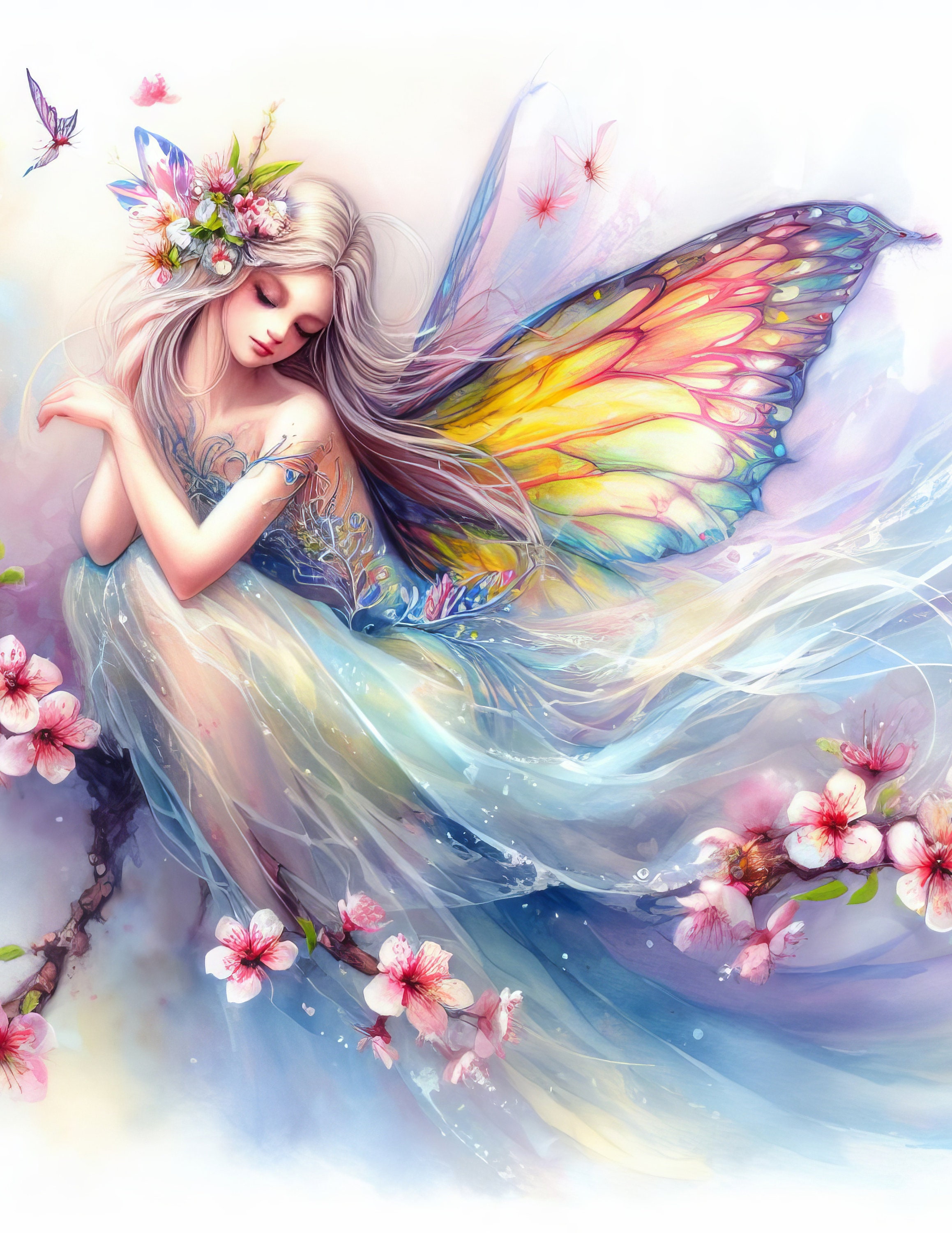 34 Images Mystical Fairies: JPG Digitals Digital Art Watercolor ...