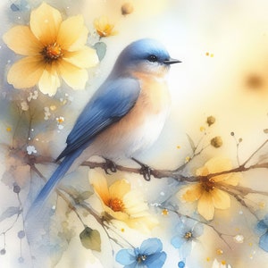 55 Images Bluebird: JPG Images Digital Art Printable Instant Digital ...