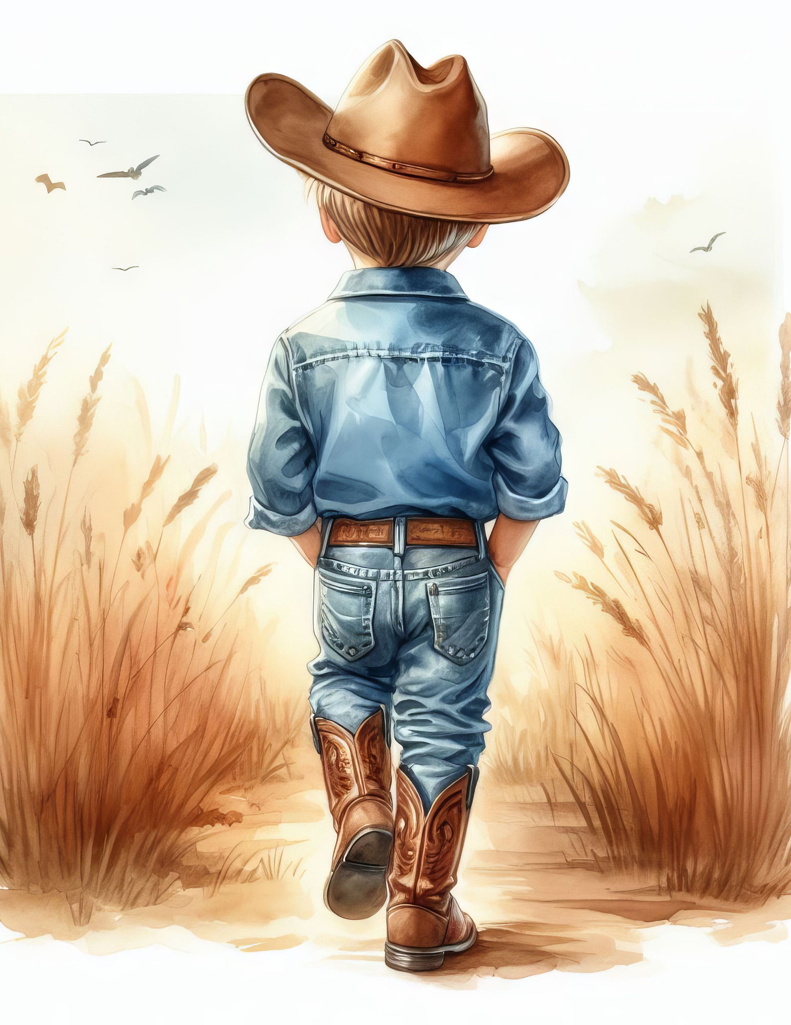 40 Images Cute Little Cowboy Images Digital Art Printable Kit Instant ...