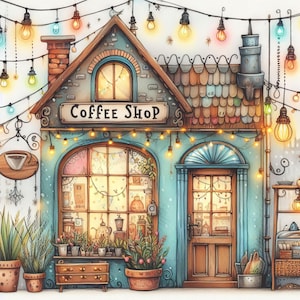 50 Coffee Shop Images Digital Art Printable Instant Digital Download ...