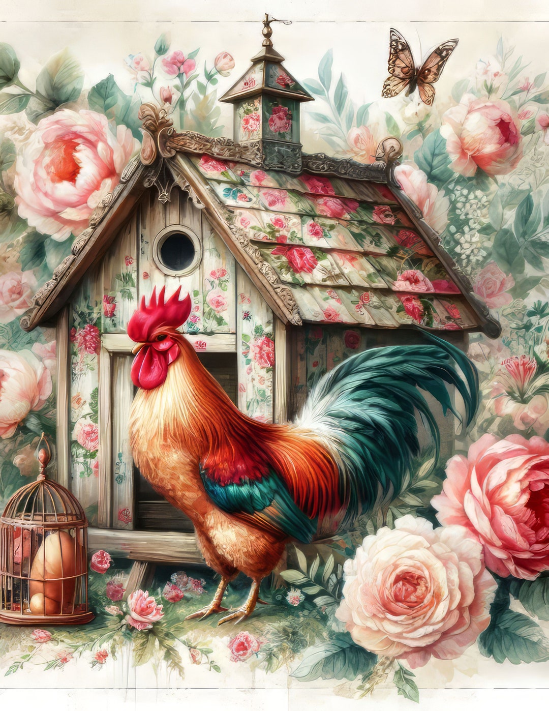 50 Images Fancy Chicken Coop Images Digital Art Printable Instant ...