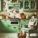 40 Images Retro Green Kitchen Images Digital Art Printable Kit Instant ...