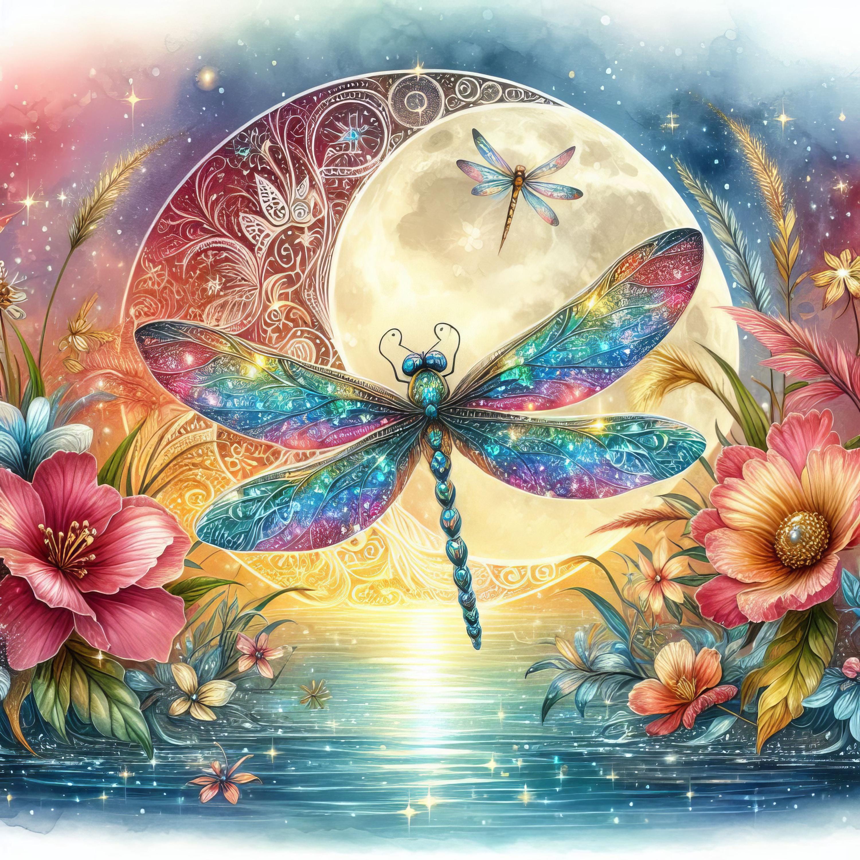 47 Images Sparkling Dragonflies Images Digital Kit Printable Kit ...
