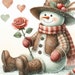 42 Images Valentine Snowman Images Digital Art Printable Instant ...