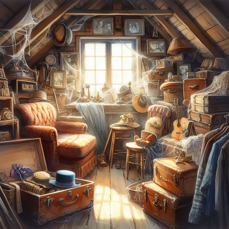 50 Images Grandma's Attic: Digital Art, Printable Instant Digital ...