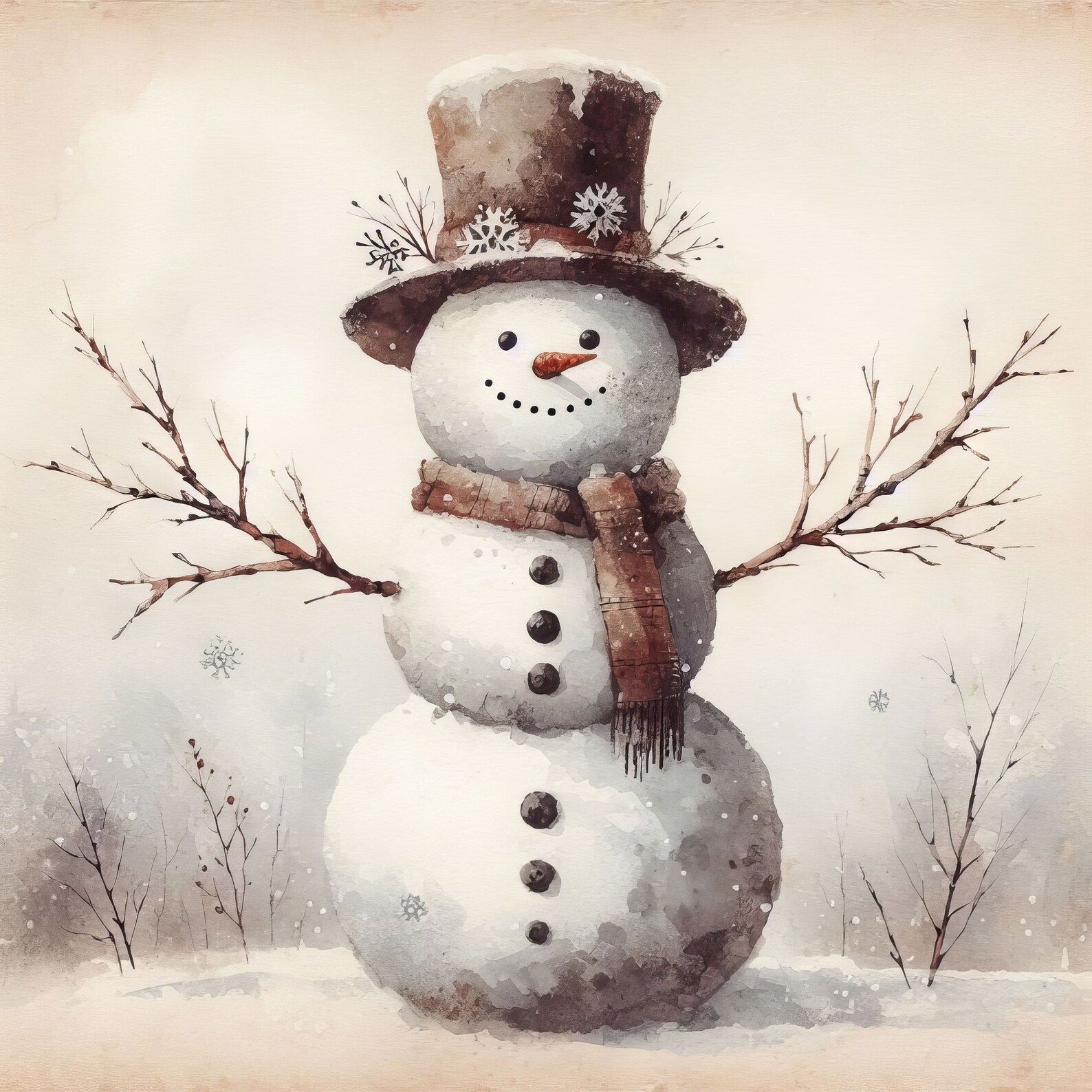50 Images Rustic Snowman Images Digital Art Printable Instant Digital ...