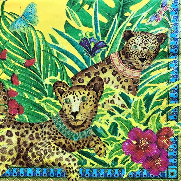 Leopard Napkins - Etsy