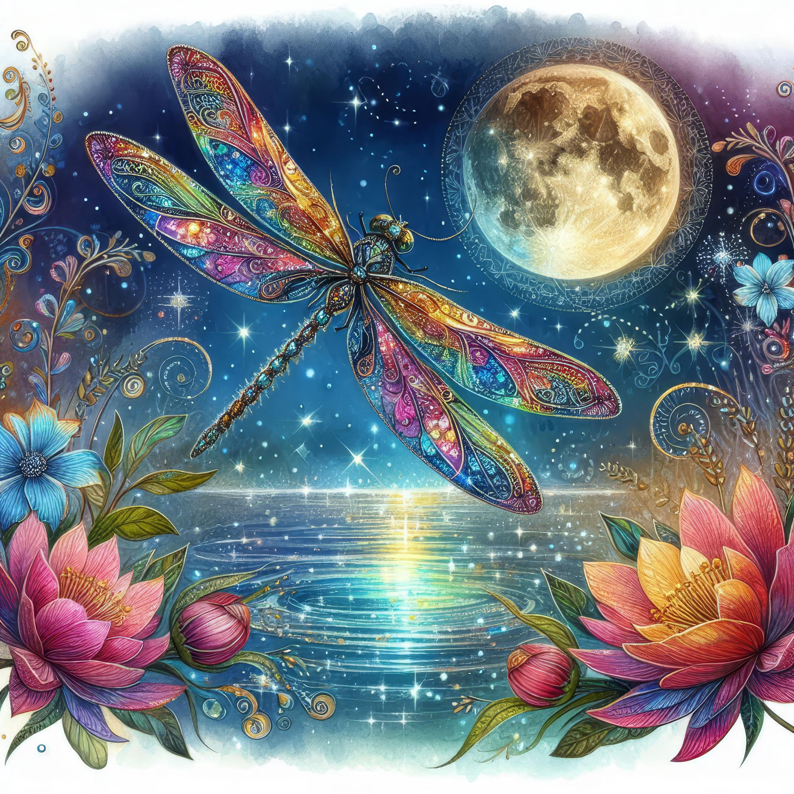 47 Images Sparkling Dragonflies Images Digital Kit Printable Kit ...