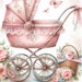 27 Images Chic Pink Baby Buggy Images Digital Art Printable Kit Instant ...