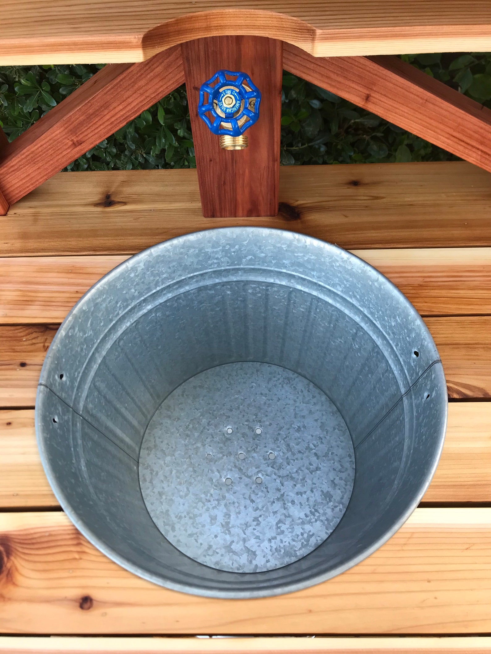 Potting Bench With Water Spigot Cedar Potting Table Outdoor - Etsy UK