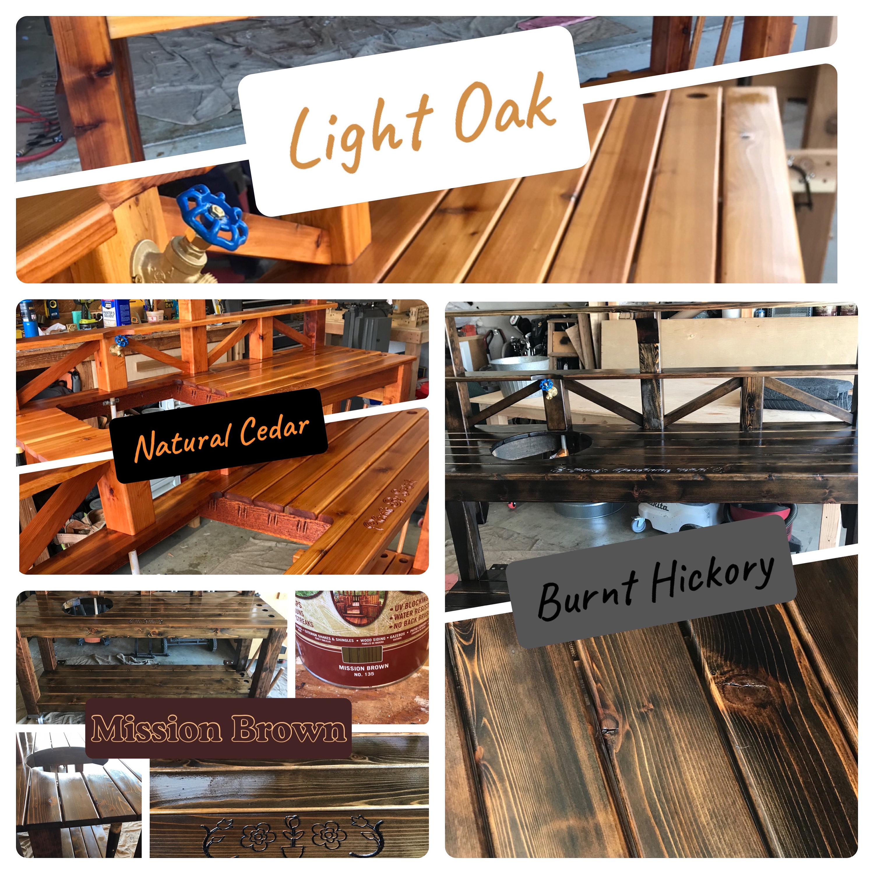 Potting Bench With Water Spigot Cedar Potting Table Outdoor - Etsy Canada