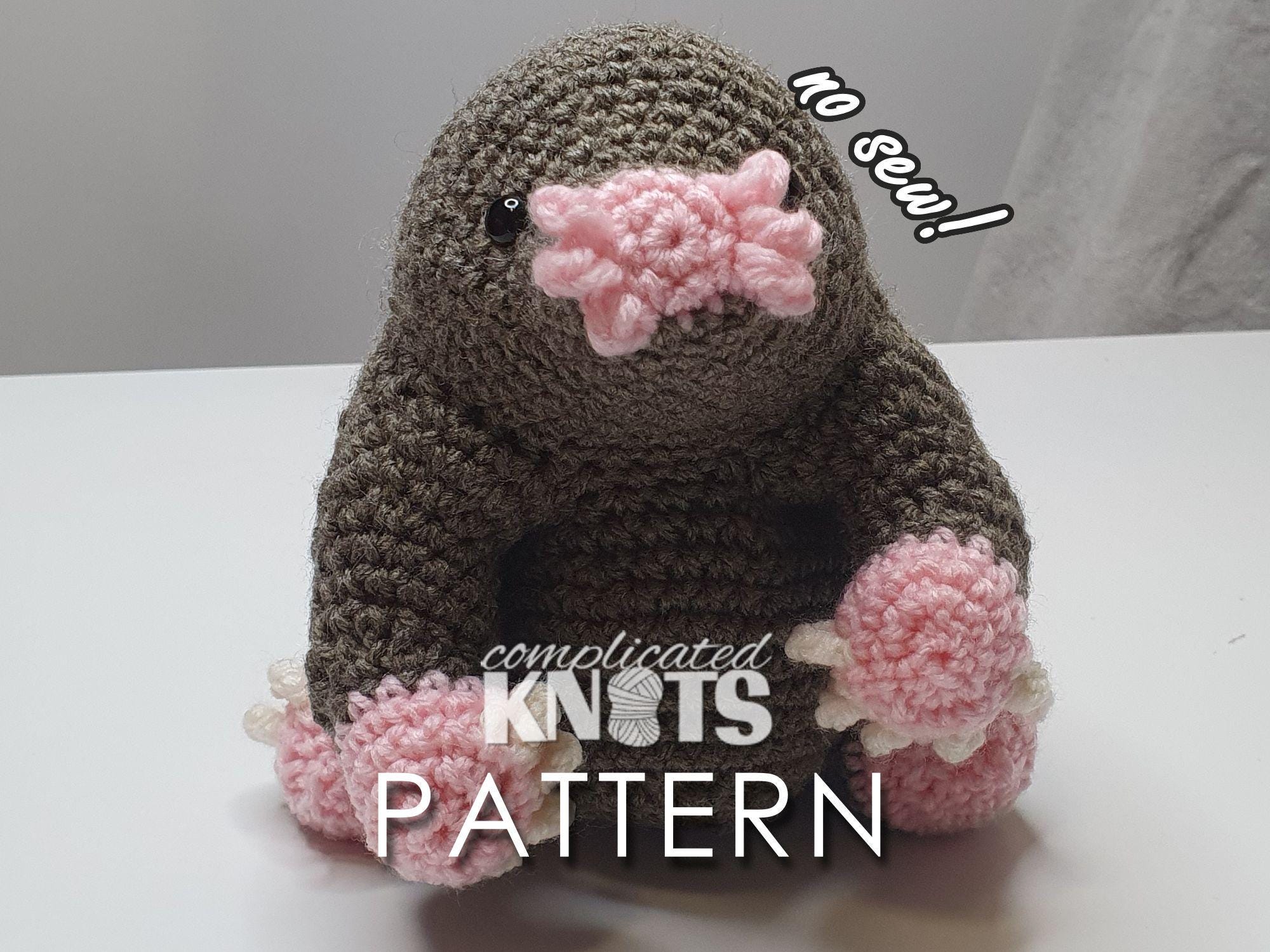 Crochet Pattern - Star-nosed Mole - No Sewing! ***please Read Before ...