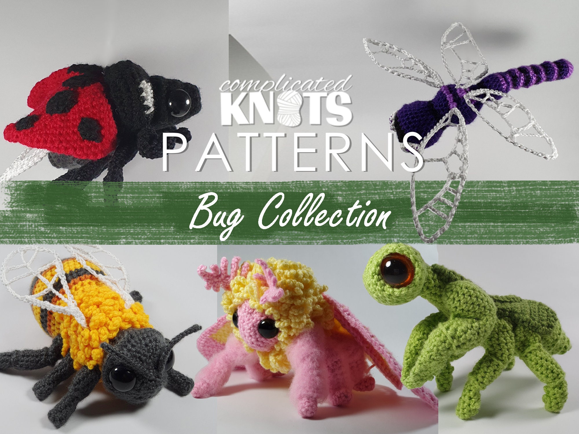 Crochet Pattern Bundle All 5 Bugs Bumblebee Dragonfly - Etsy