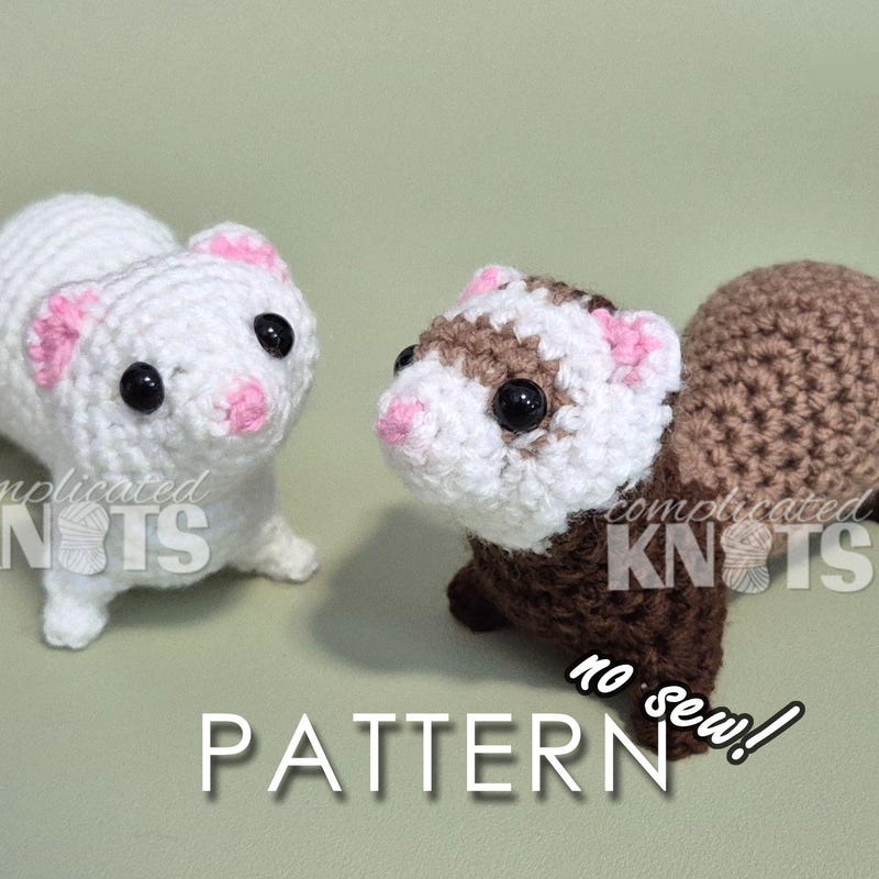 Crochet Ferret Small - Etsy