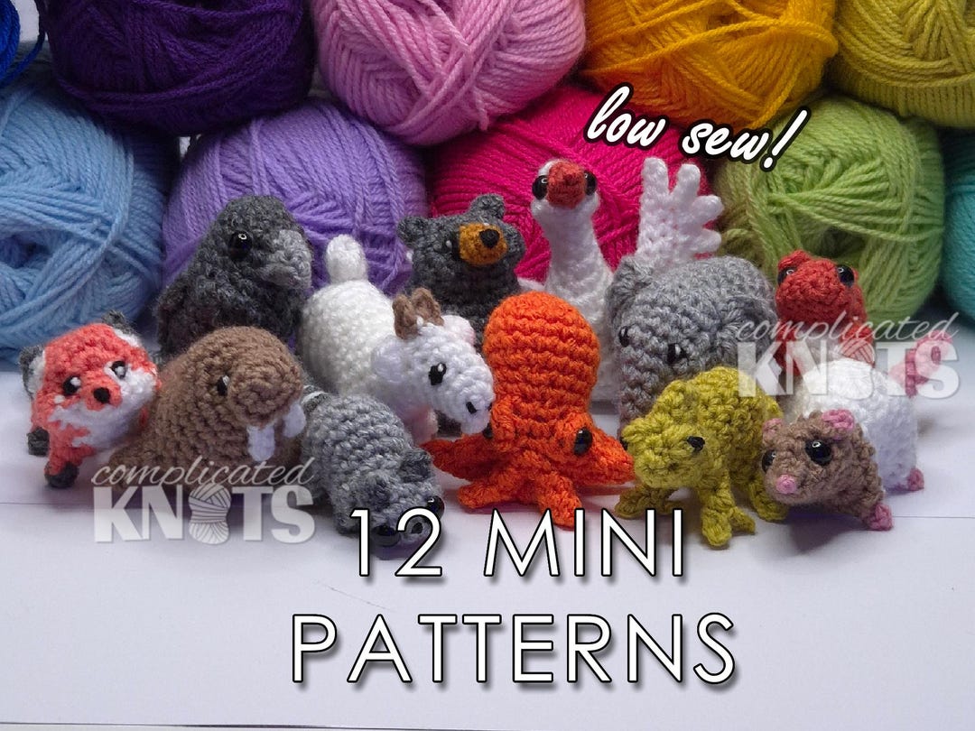 CROCHET PATTERNS - 12 Miniature Mischief Animals - **please Read Before ...