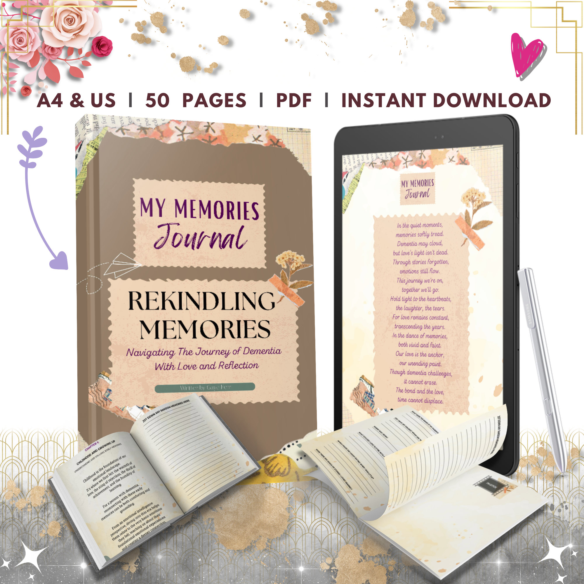 My Memories Journal. Therapeutic Dementia Memory Support. Memory ...