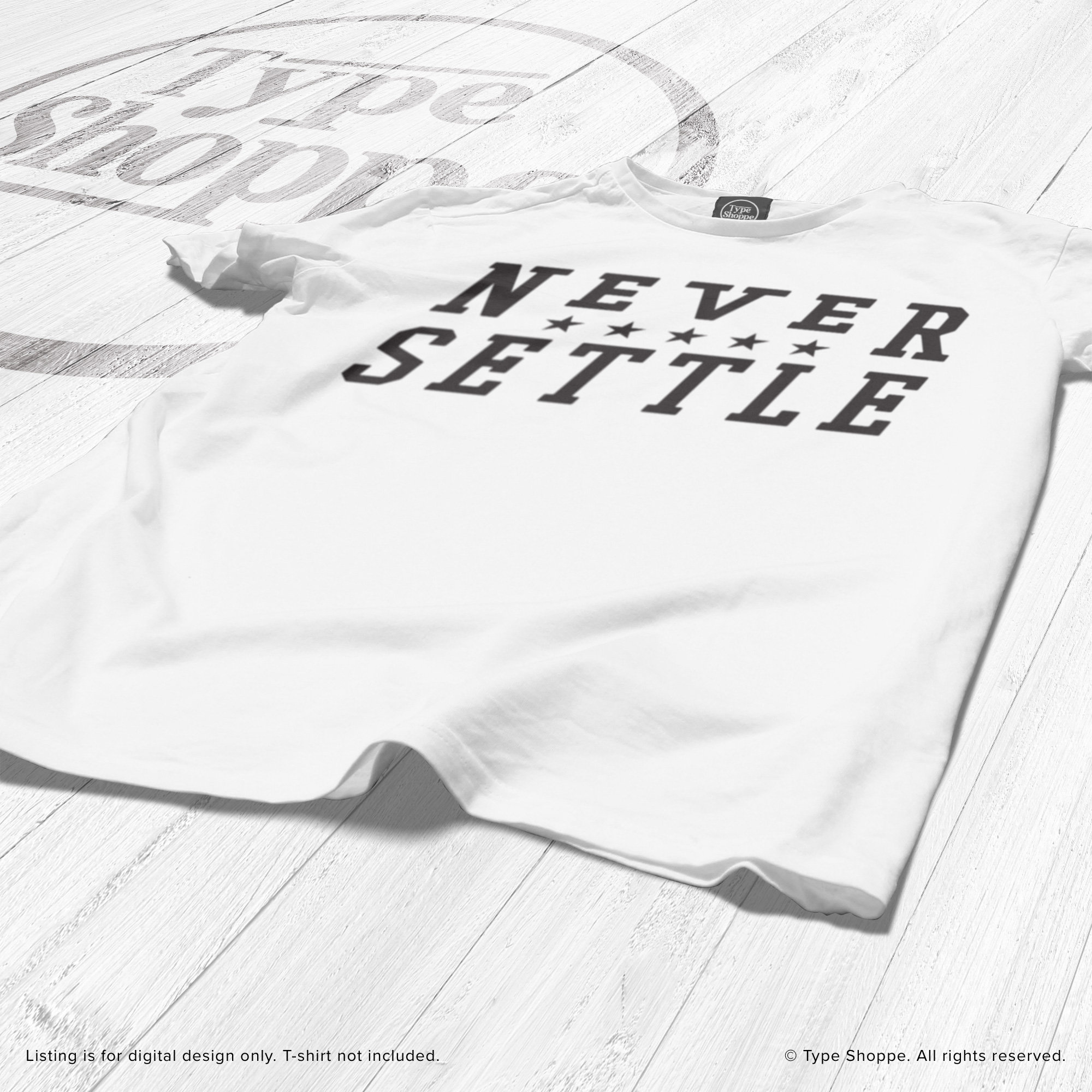 Motivational Quotes SVG Design Never Settle Original Art - Etsy