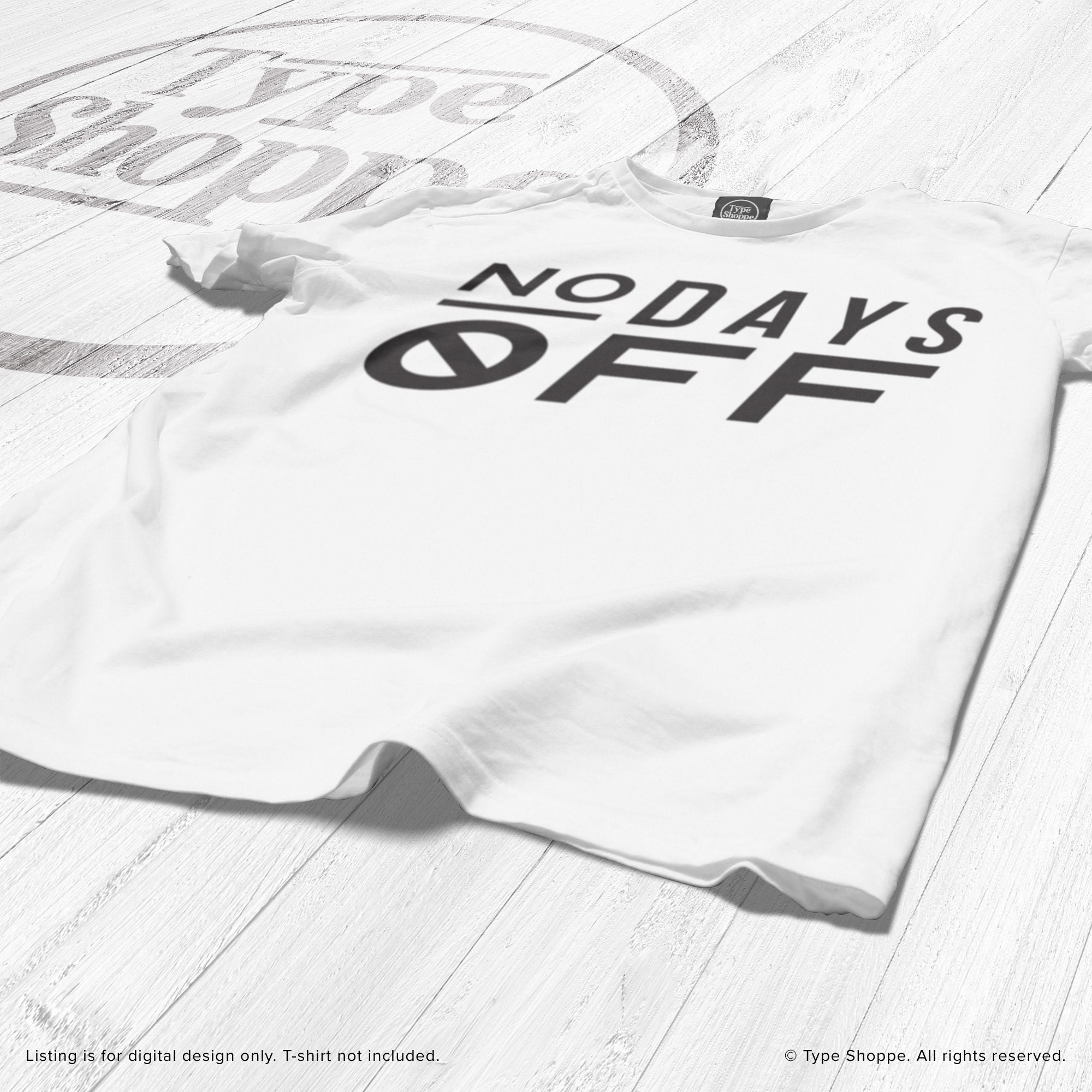 Motivational Quotes SVG Design No Days off Original Art - Etsy