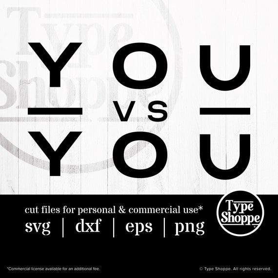 Motivational Quotes SVG Design You Vs You Original Art - Etsy Canada