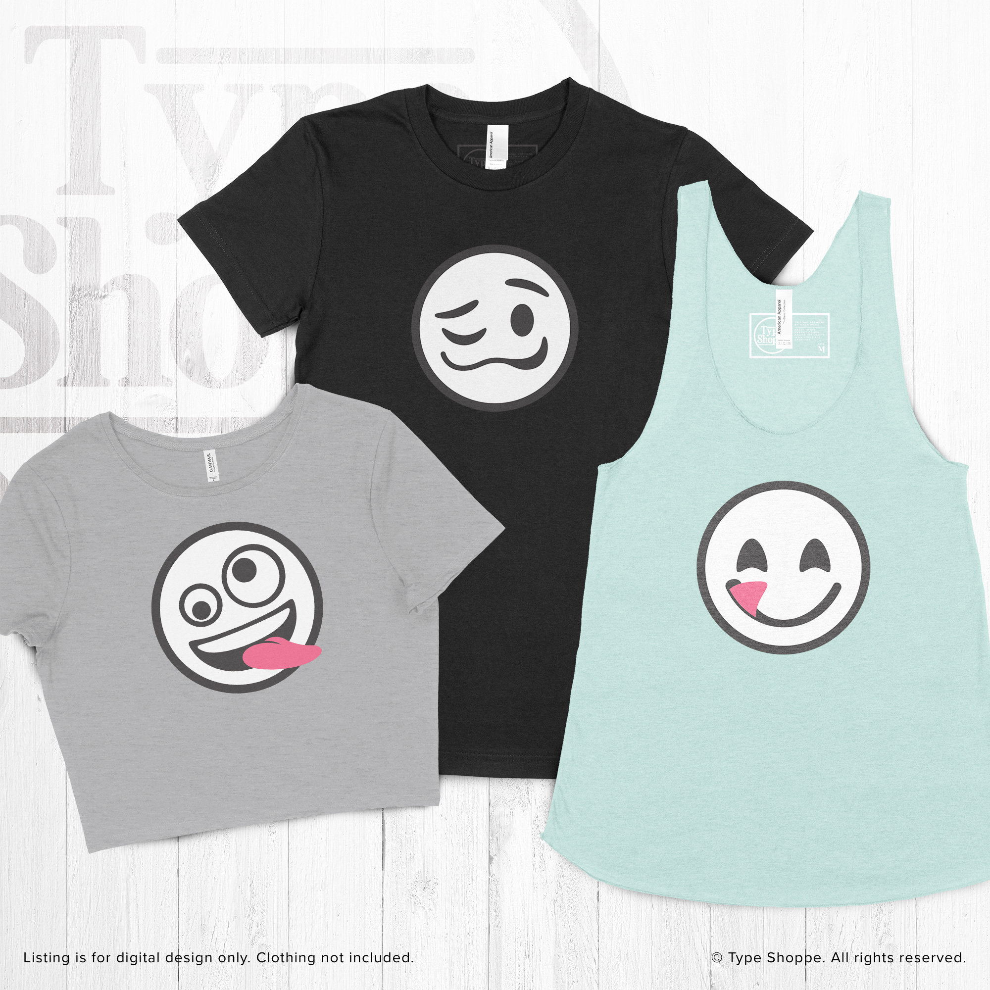 Emoji SVG Design | Silly Emoji Faces | Original Art Hand-designed ...