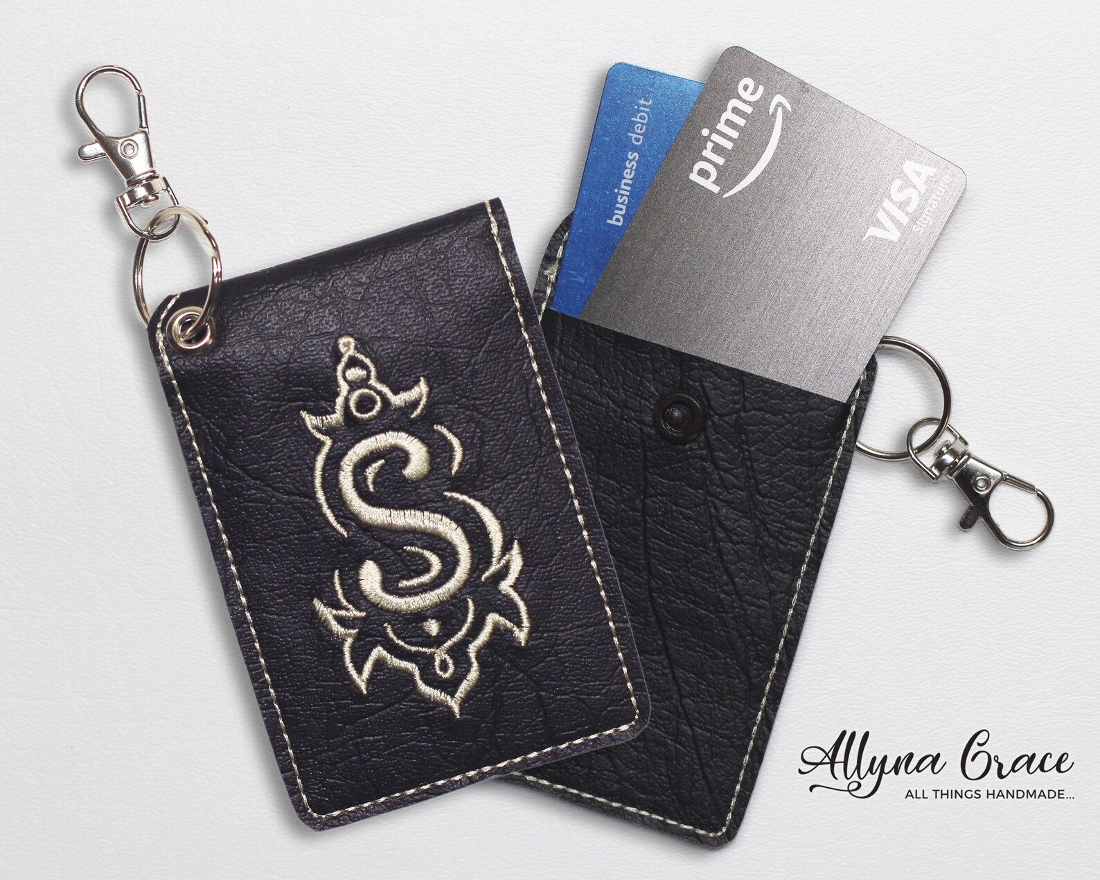 Personalized Credit Card Holder Monogram Key Ring - Etsy