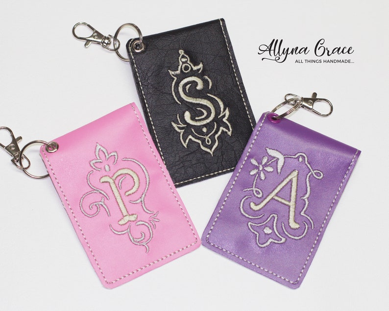 Personalized Credit Card Holder Monogram Key Ring | Etsy