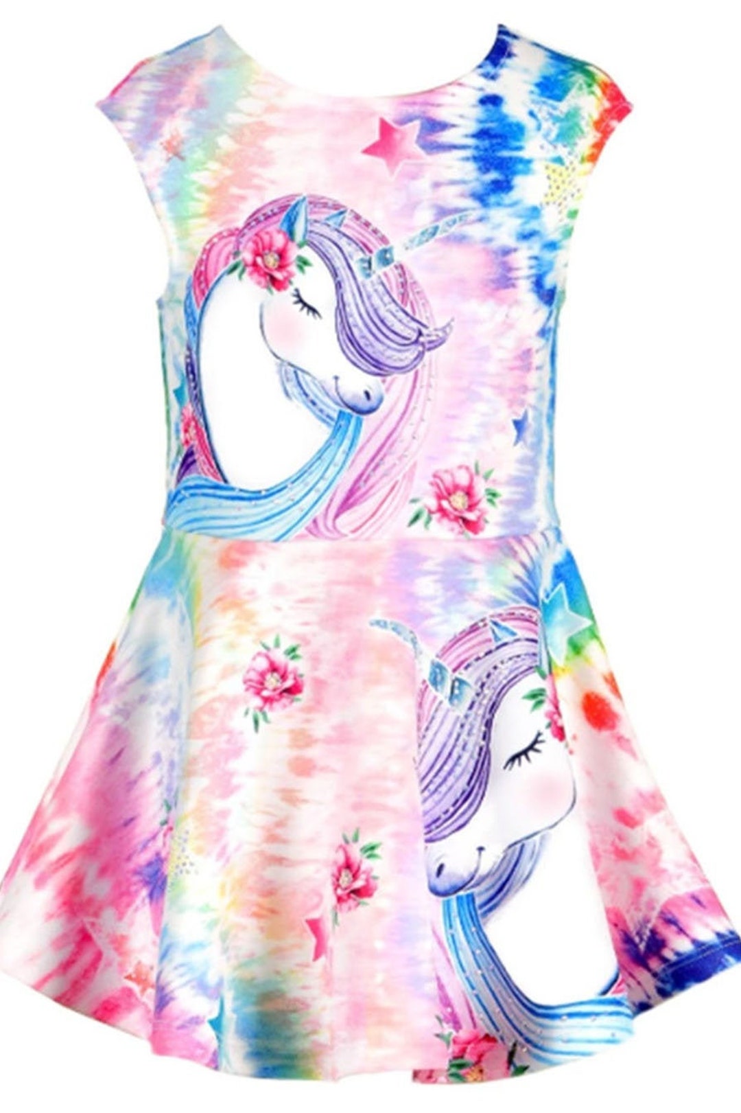 Unicorn Girls Fit and Flare Twirl Dress I Unicorn Party Dressi Birthday ...