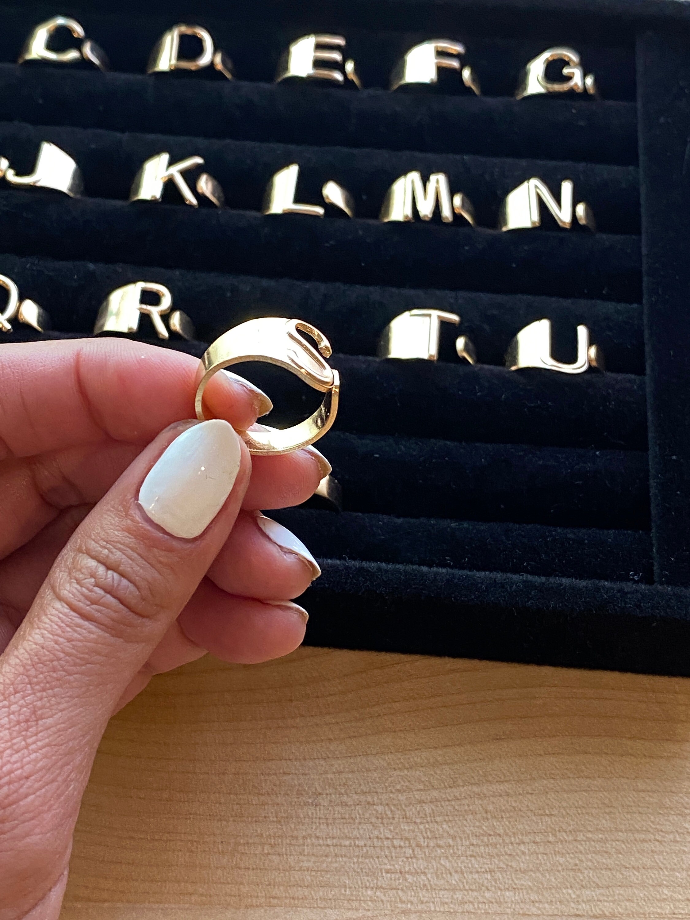 Rings Letters Set A to Z Adjustable Personalized Rings - Etsy