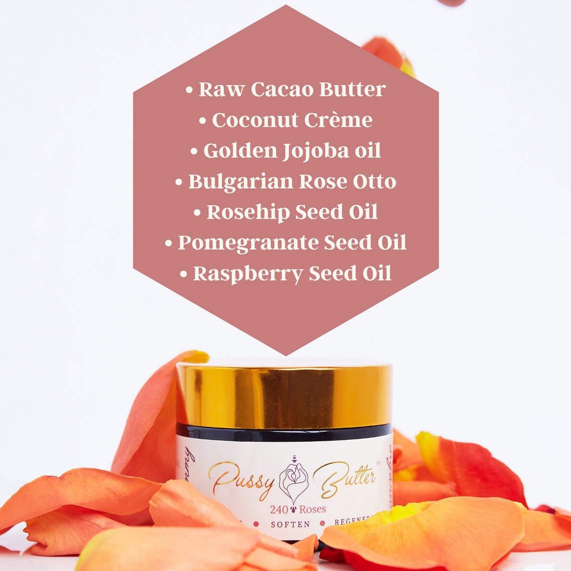 240 Roses Organic Yoni Oil Pussy Butter Vaginal Moisturizer Etsy