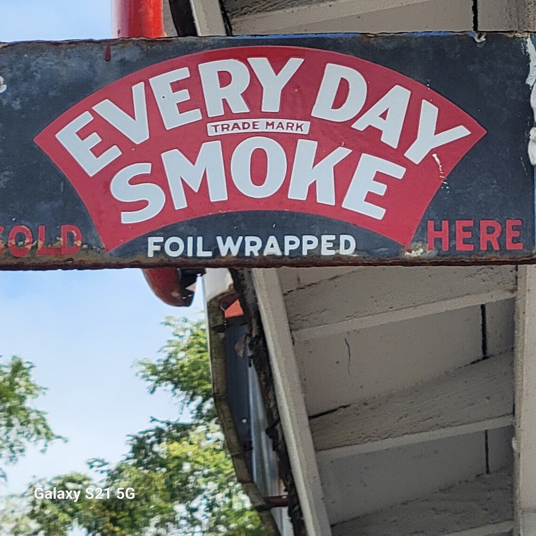 Digital File of Original Signage Every Day Smoke trade Mark Foil ...