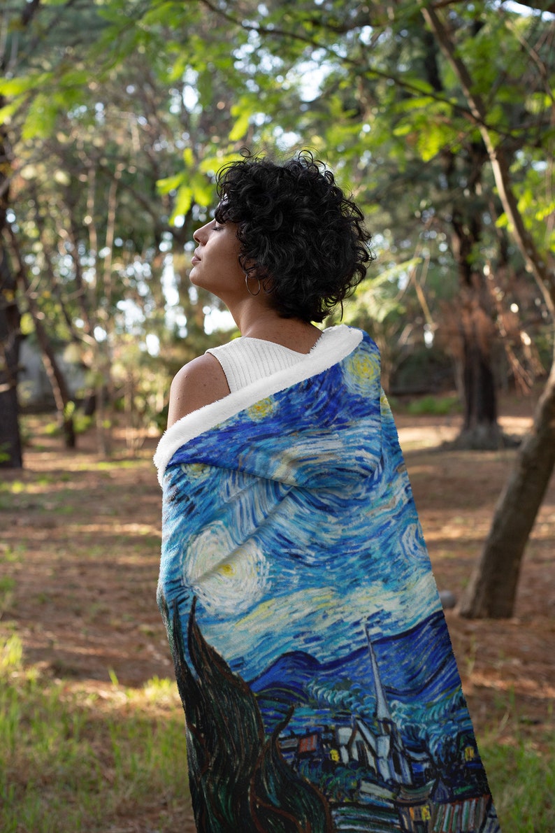 Vincent Van Gogh The Starry Night 1889 Cloak Hooded Blanket | Etsy